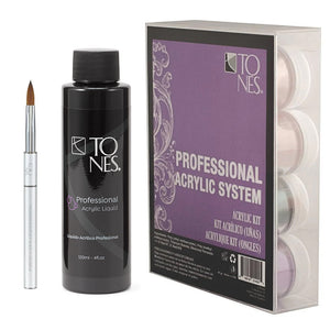 Acrylic Powder Collection: Starter Kit w/ Monomer & #8 Brush (12 x 0.25 ...